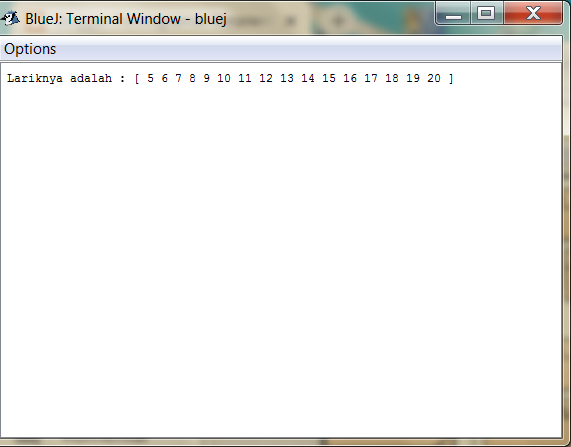 Latihan 9 Program Kelas Rentang Menggunakan BlueJ