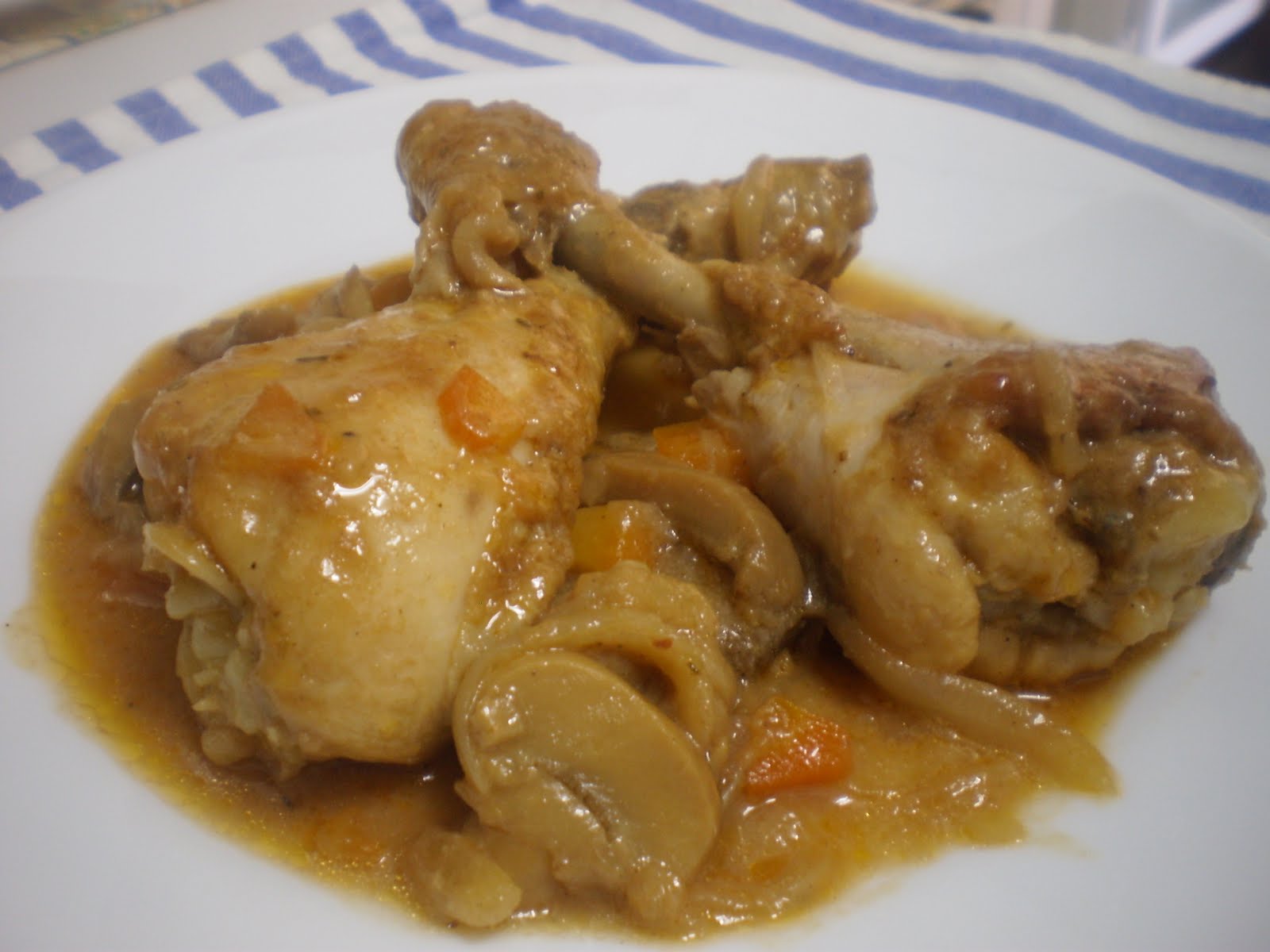 Una terapia muy dulce: Jamoncitos de pollo en salsa