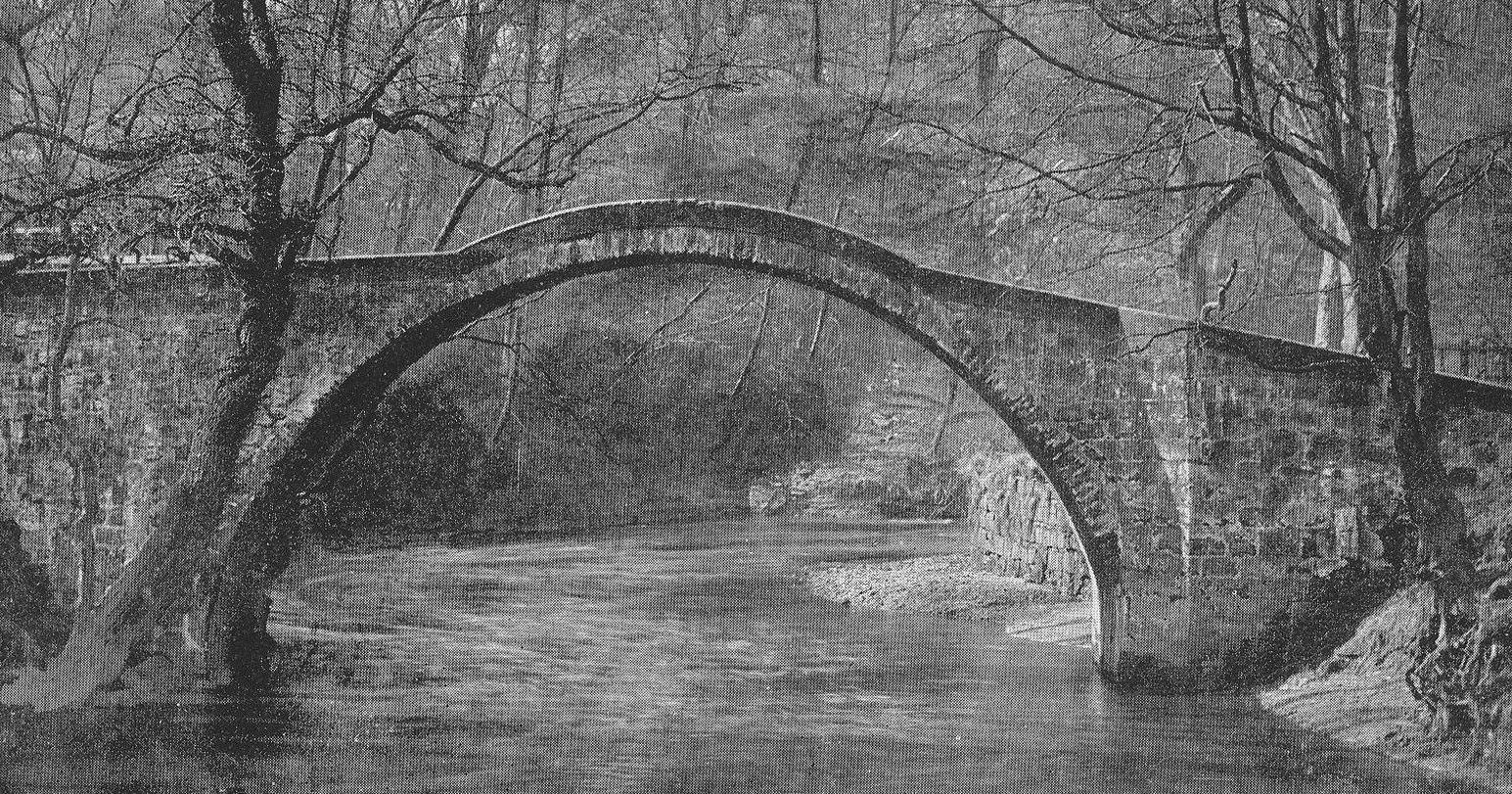Tour Scotland: Old Photograph Roman Bridge Bothwell Haugh Scotland