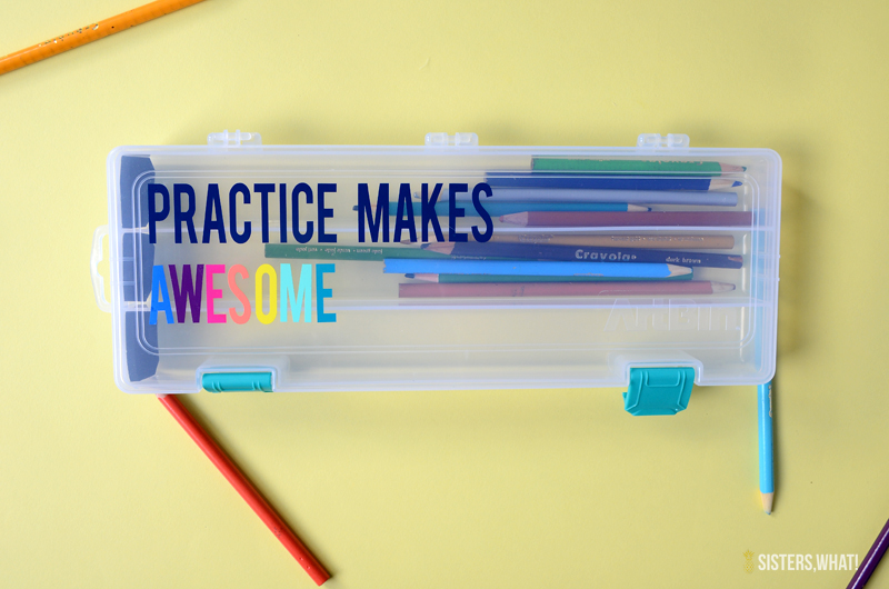 Colorful Pencil Boxes with Inspiring Quotes - Sisters, What!