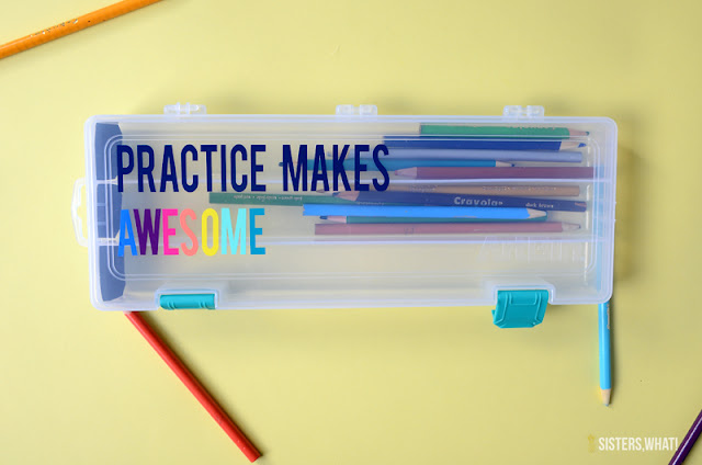 Colorful Pencil Boxes with Inspiring Quotes - Sisters, What!