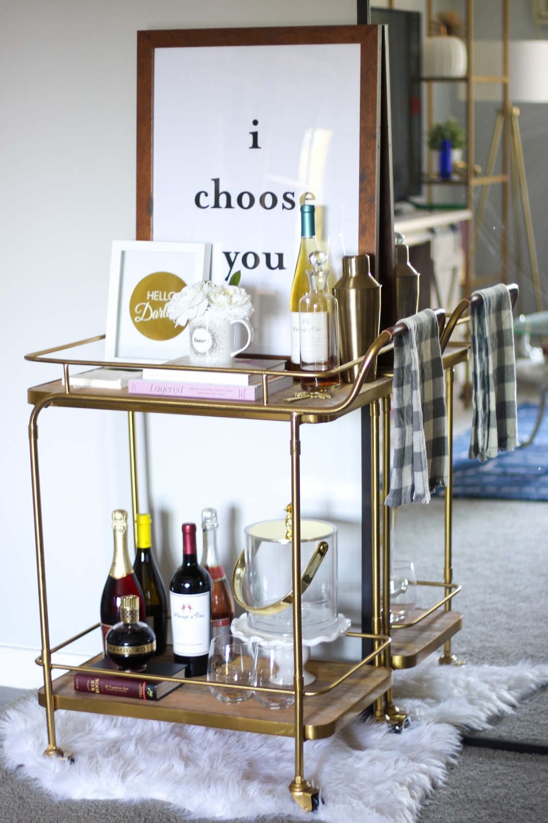PREPPY FARMHOUSE BAR CART | A Classy Fashionista