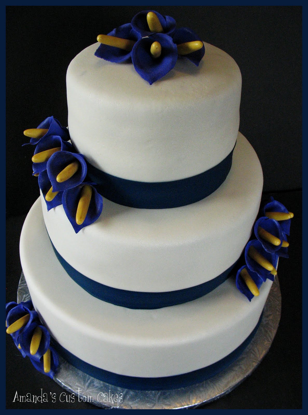 Amanda's Custom Cakes: Calla Lily Wedding Cake