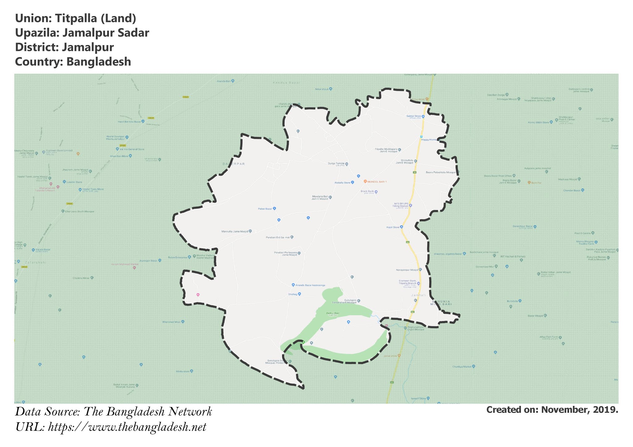Titpalla Union, Jamalpur