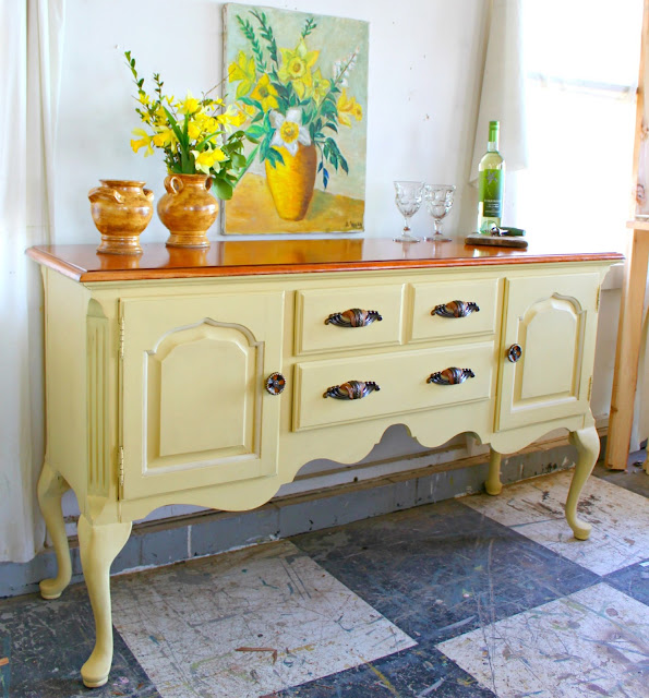 Heir and Space: A Cherry Sideboard in Yellow