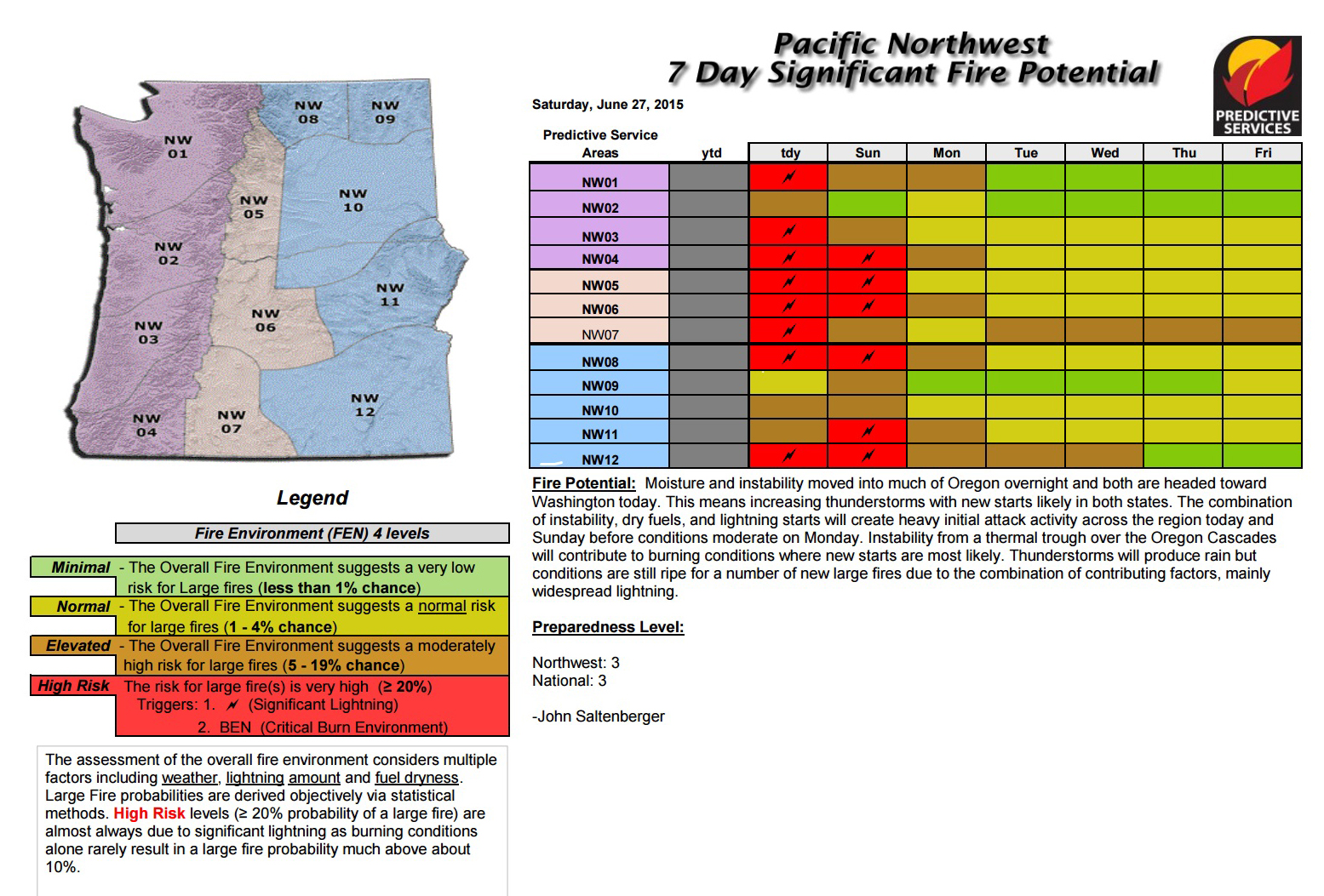 High fire potential across the state this weekend and next week