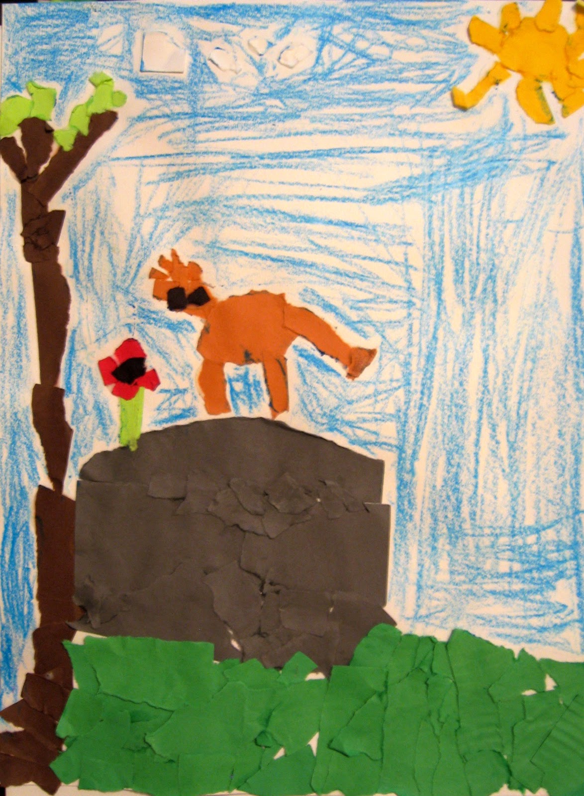 Art Matters: Torn Paper Animals (And a spooky picture)