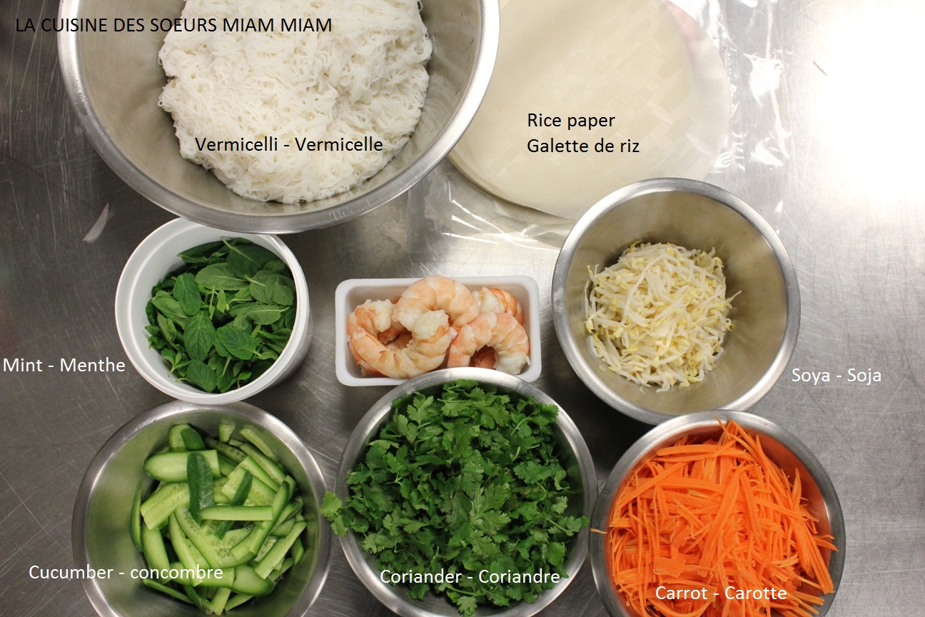 La cuisine des soeurs Miam Miam: GOI CUON - ROULEAU DE PRINTEMPS AUX ...