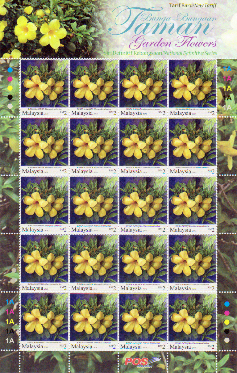 Bunga Bungaan Taman Cikgu Setem Koleksi Setem Malaysia - Riset