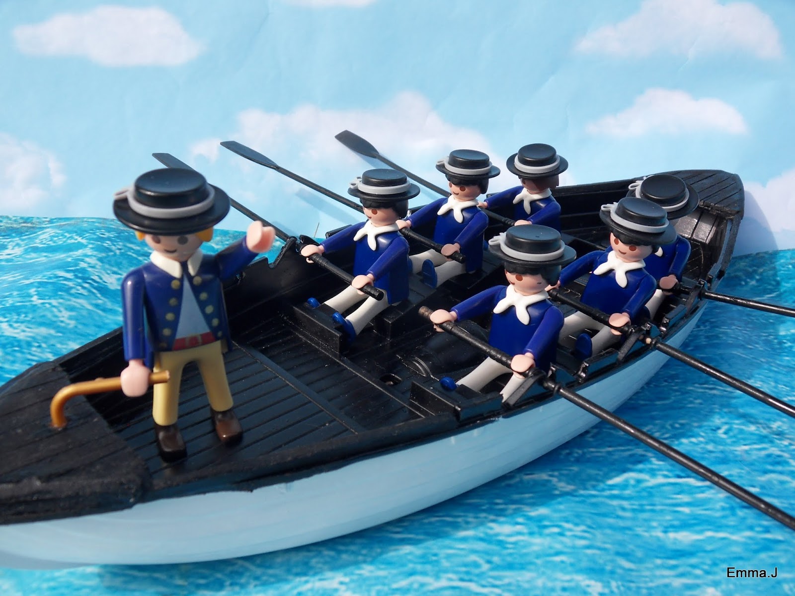 Navy Longboat & Crew | Emma.J's Playmobil
