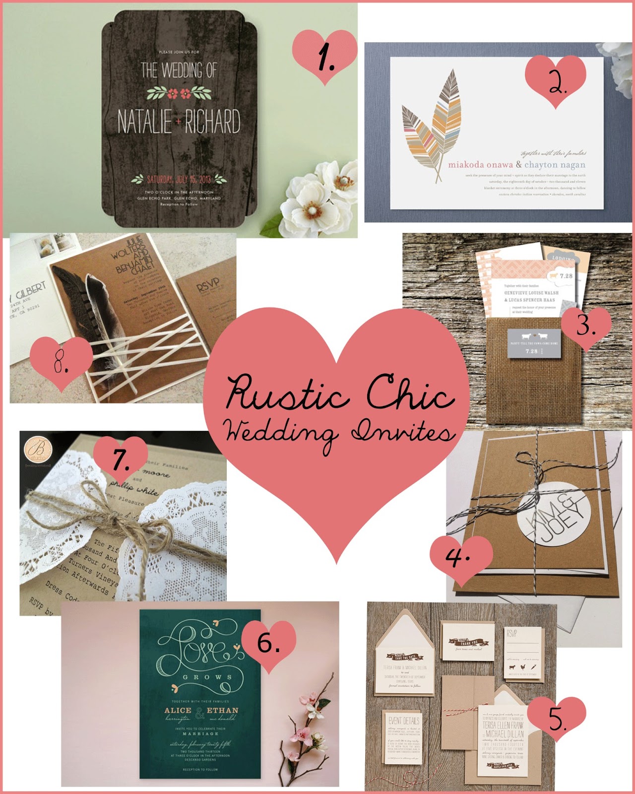 Ashley Thunder Events: Rustic Chic Wedding Invitation Inspirations