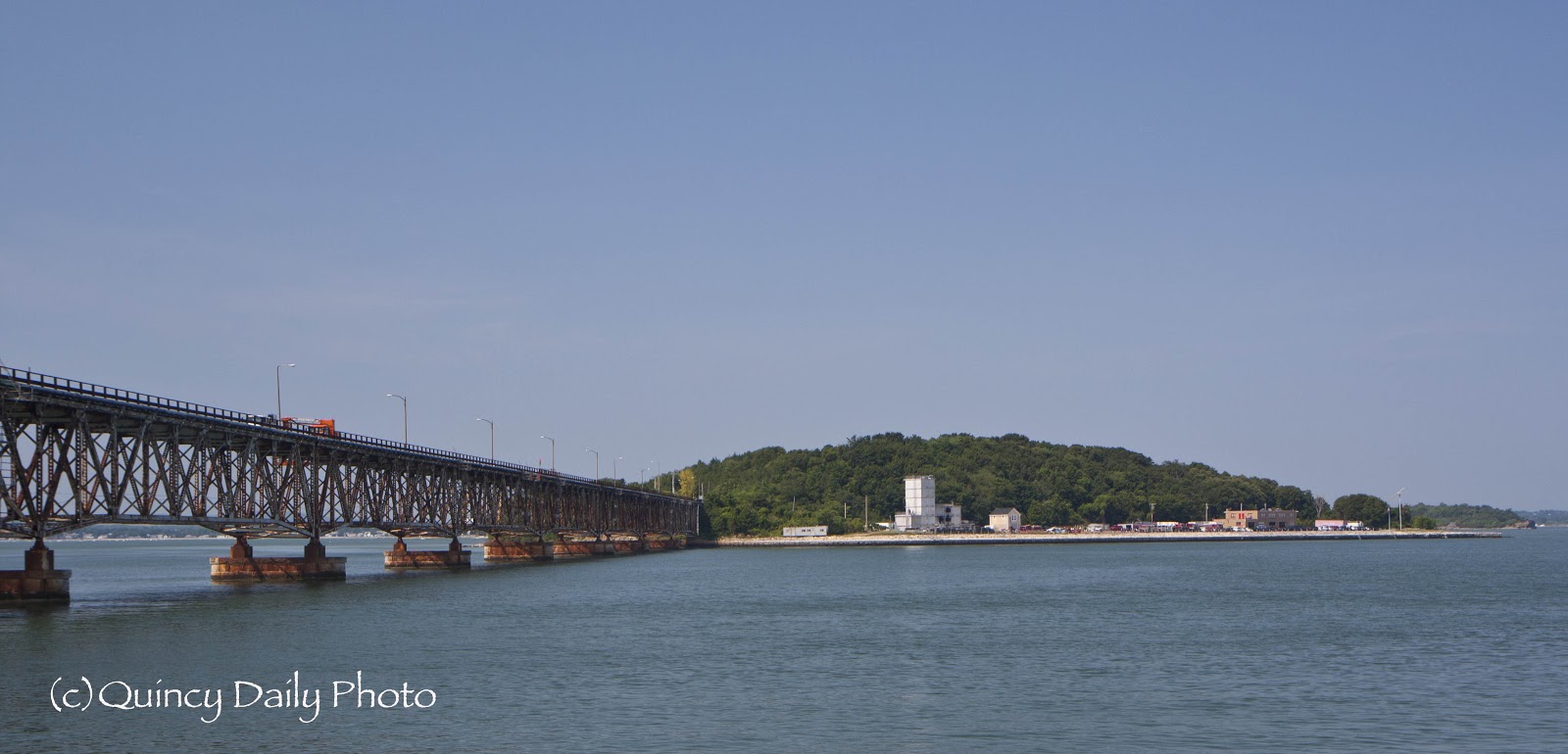 Quincy Daily Photo: Moon In The Bay