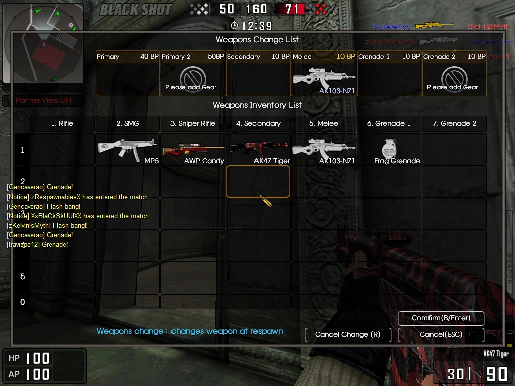 New Blackshot Mastery weapons and GS weapons + Setting Codes Off All Standard Weapons + spead ...