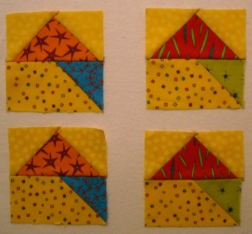 Double Nickel Quilts: Block Base #1336 Seesaw block using a jelly roll ...