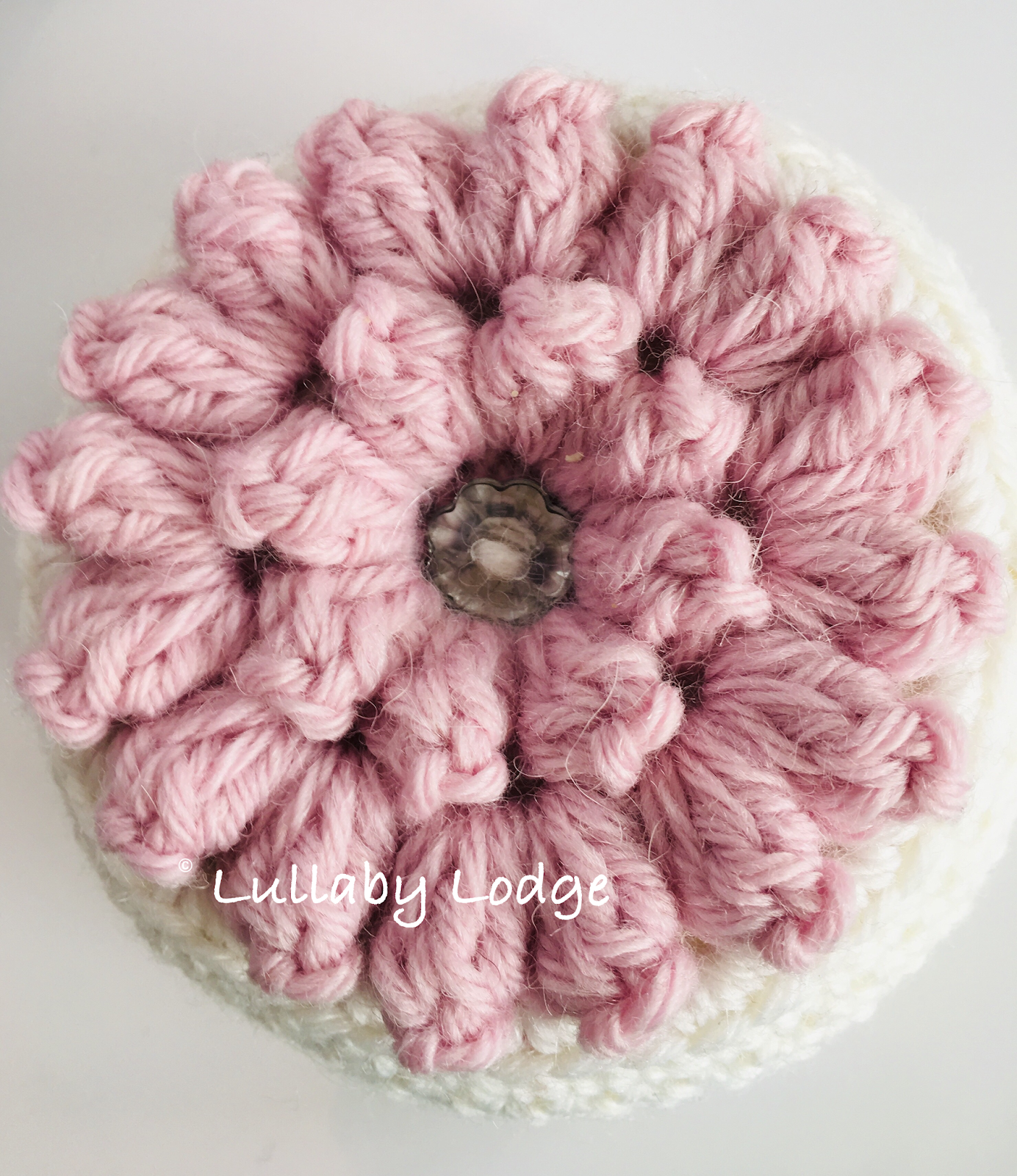 Popcorn Flower Pincushion - Free Crochet Pattern