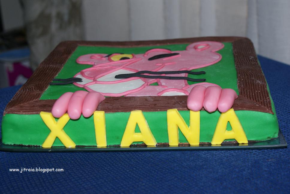 Jitraiadas dulces y saladas: Tarta de la Pantera Rosa para Xiana