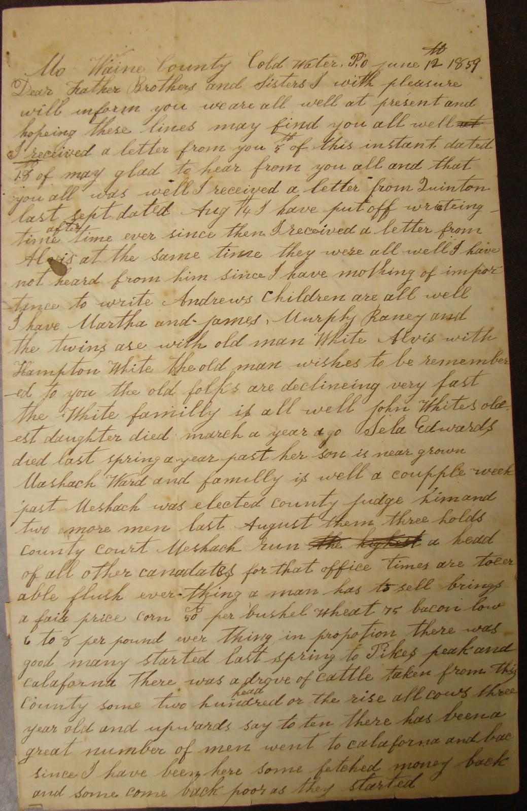 Joseph Ward Genealogy: The Shadrach Ward Papers