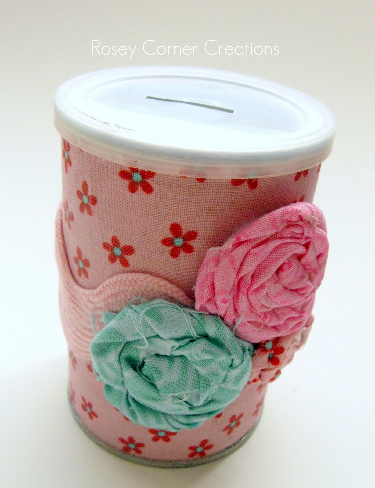 Rosey Corner Creations: quick up-cycle craft.....baking powder can to ...