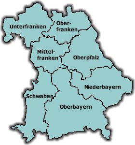 Bayern Karte Region Bild | Deutschlandkarte