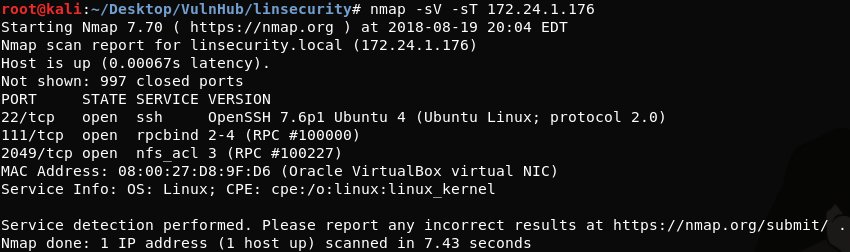 Lin.Security: 1 - VulnHub Box