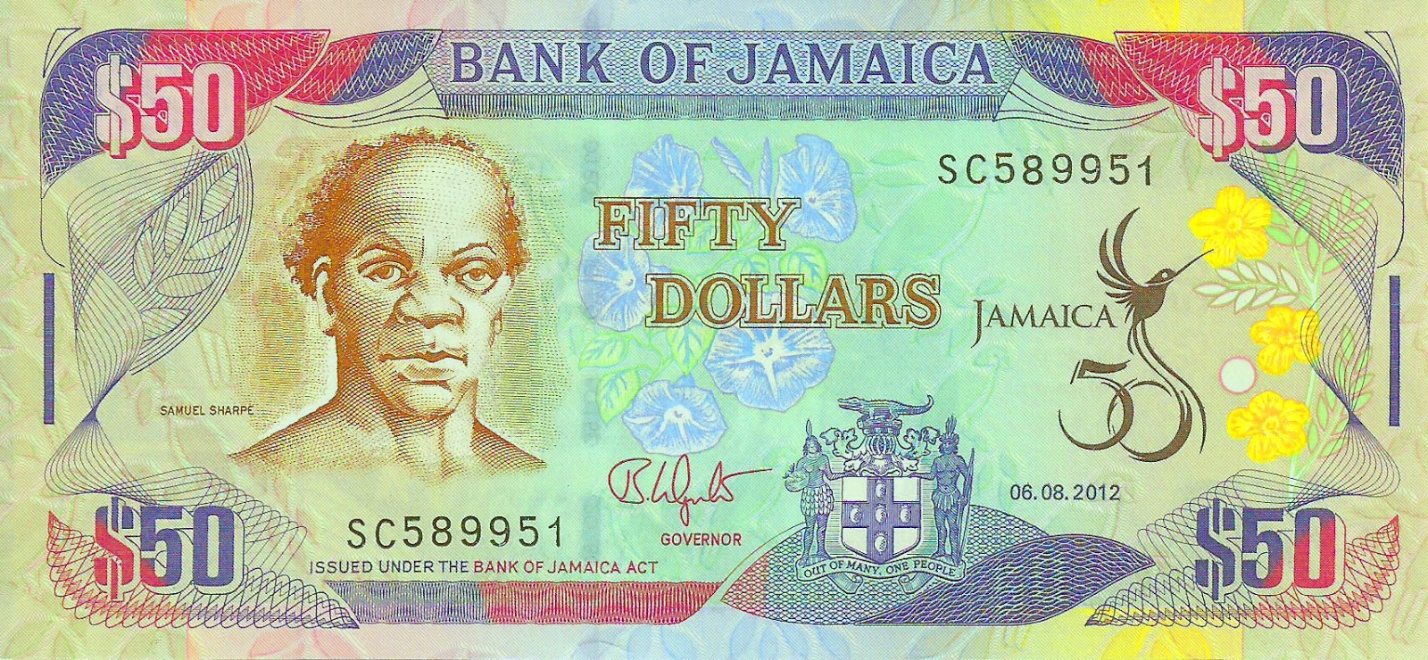 Jamaica 50 Dollars | Beauty 'n Special Notes