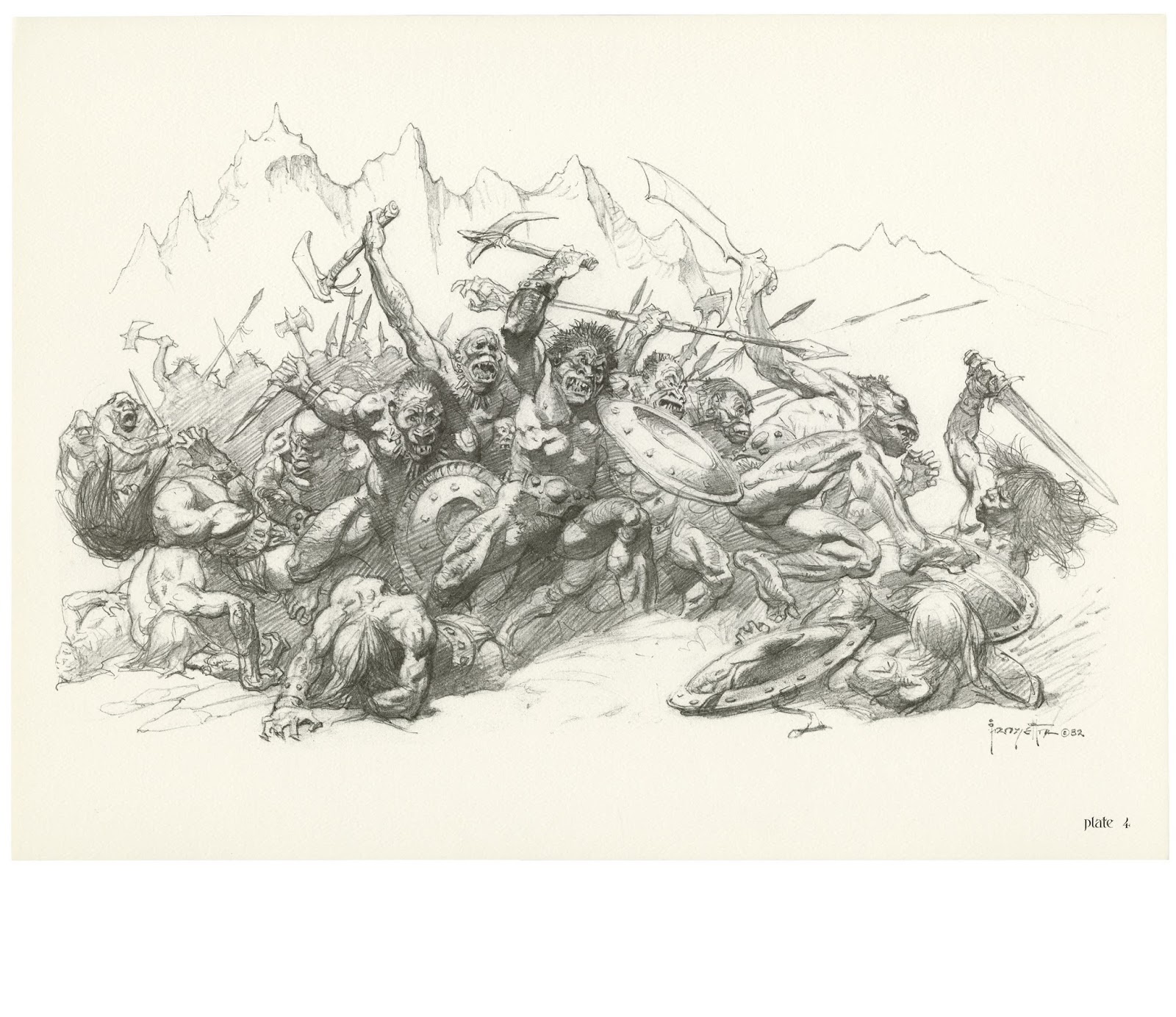 Cap'n's Comics: Some Neanderthals by Frank Frazetta