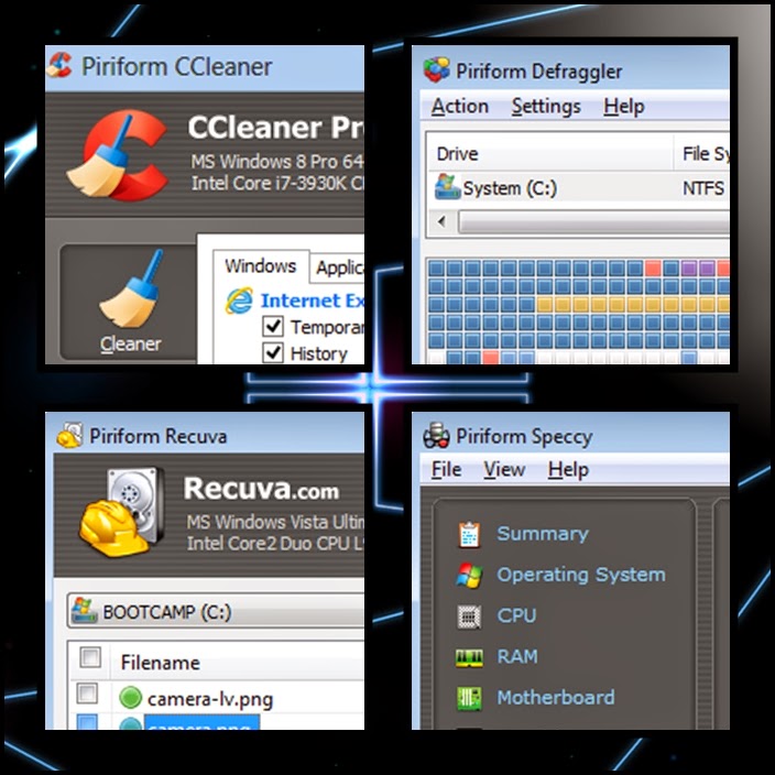 The Piriform Package Ccleaner Defraggler Recuva Piriform ...
