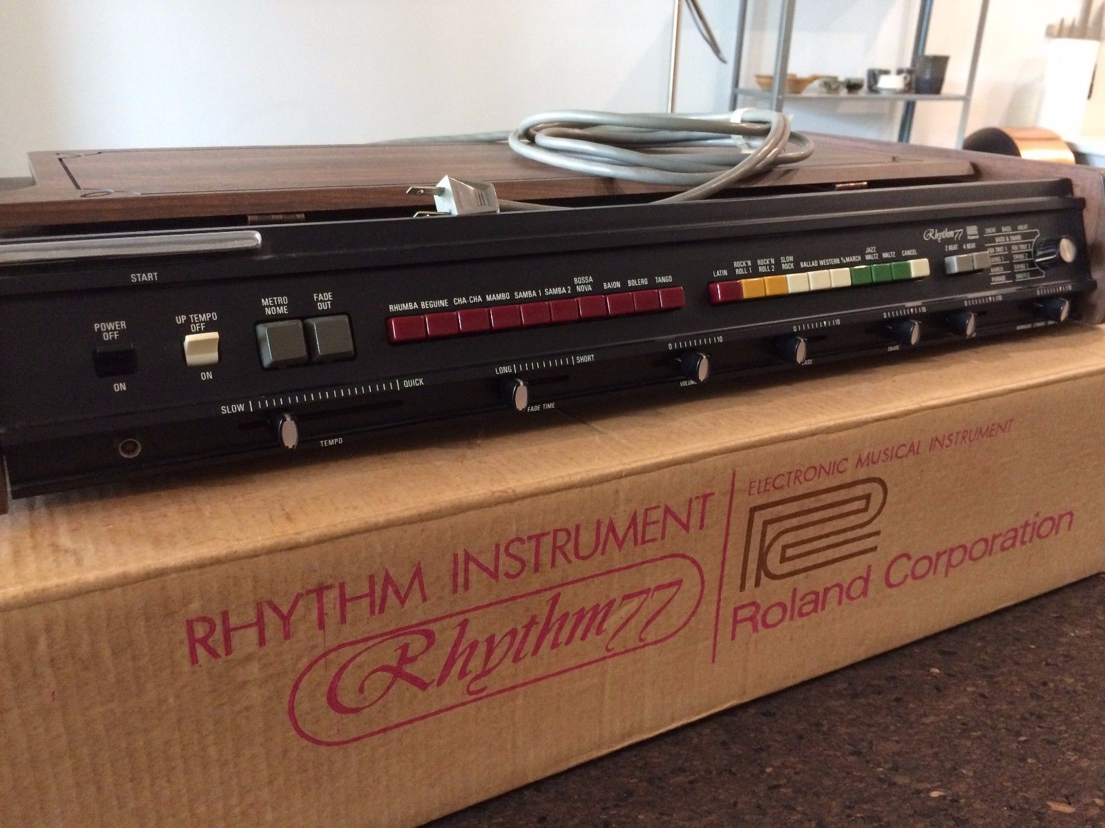 MATRIXSYNTH: Vintage Roland TR-77 Drum Machine SN 193687 w/ Original Box