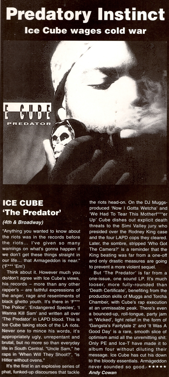 HipHop-TheGoldenEra: Album Review : Ice Cube - The Predator - 1992