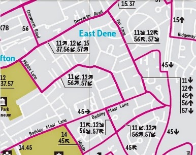 Public Transport Experience: Reconciliation in Rotherham : Revised Routes.