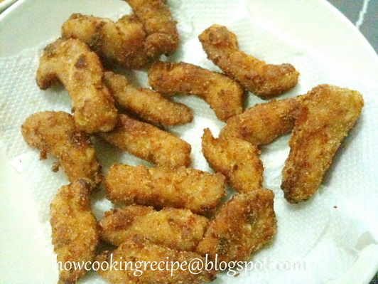 Hows Cooking Recipe: Pork Strips Deep Fried