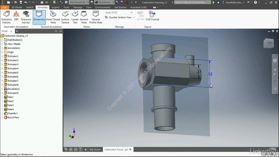 Lynda Autodesk Inventor 2018 Essential Training - كورسات مجانية فى كل 