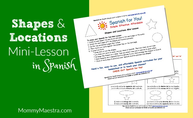 Mommy Maestra: Free Download: Shapes & Locations Mini-Lesson in Spanish