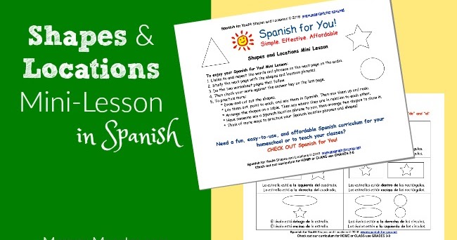 Mommy Maestra: Free Download: Shapes & Locations Mini-Lesson in Spanish