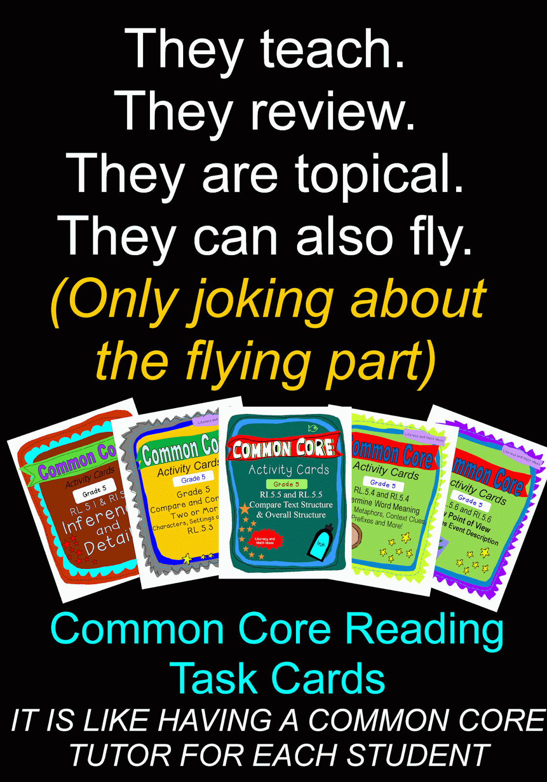 Literacy & Math Ideas: Grade 5 Common Core Task Card Bundle