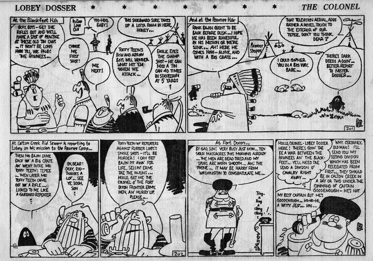 Pictures from an Old Book: "LOBEY DOSSER: The Indian War" By Bud Neill ...