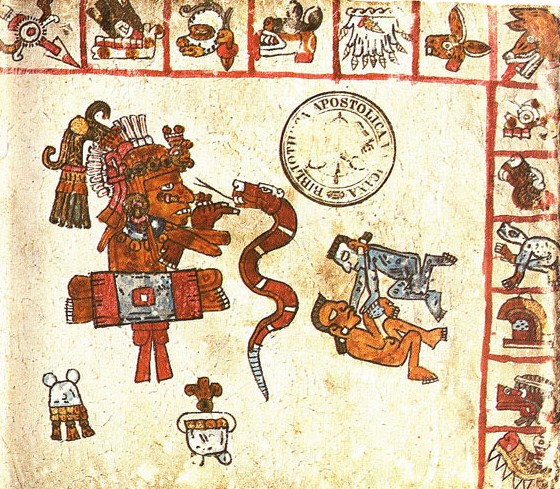 Siglo en la brisa: Códice Borgia: lámina 61 (detalle)