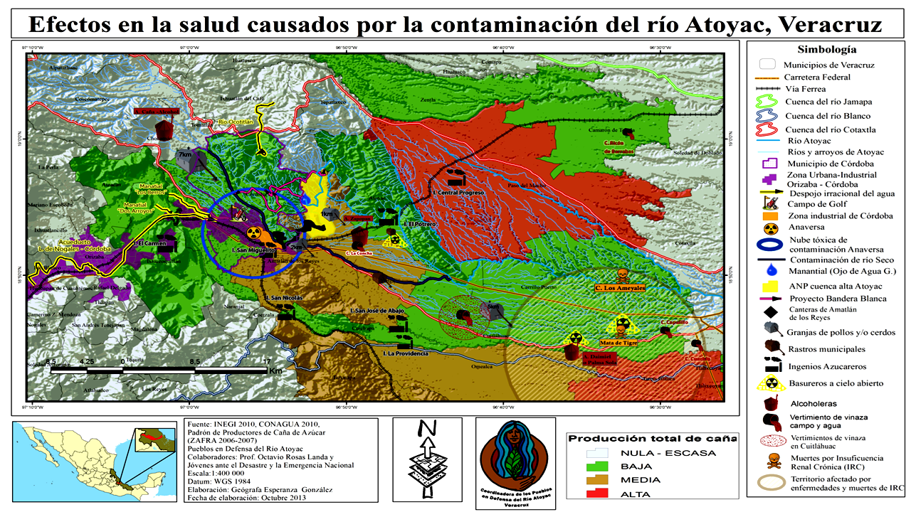 Defensa de la cuenca del río Atoyac, Veracruz: MAPAS PARA LA RESISTENCIA