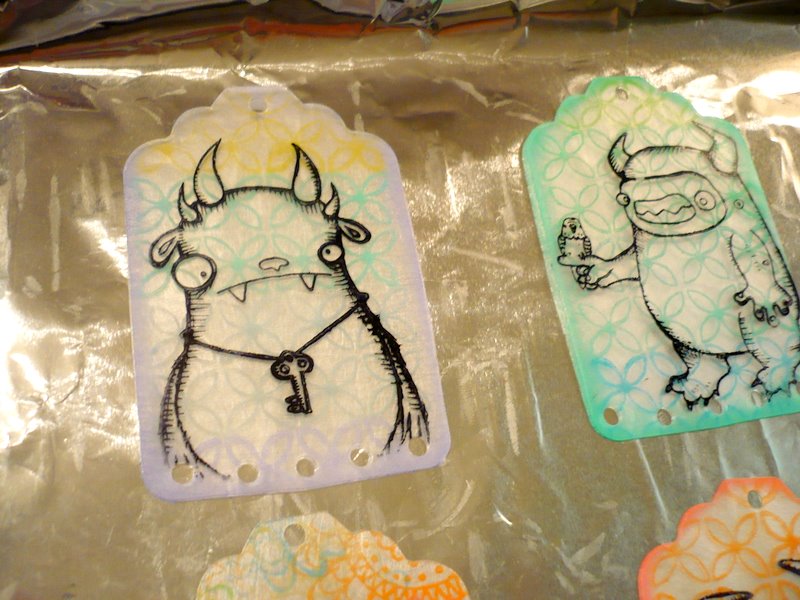 Oops, I Craft My Pants: Shrinky Dink Monster Pendants