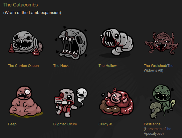 The binding of Isaac: Rebirth: Jefes Finales