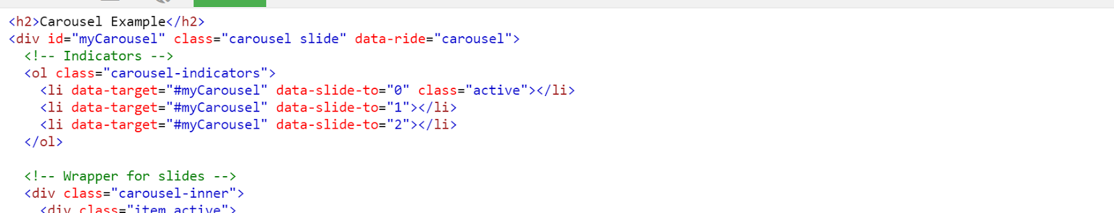 Bootstrap Carousel: Carousel Source Code