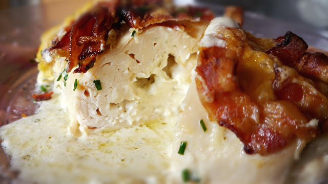 Suzy Homefaker: Bacon Wrapped, Cream Cheese Stuffed Ranch Chicken Breasts