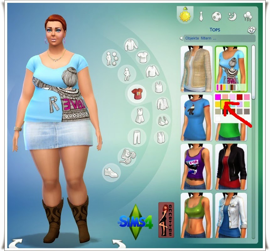 Annett's Sims 4 Welt: Shirt & Jeans Skirt - for the Sims 4 Demo!