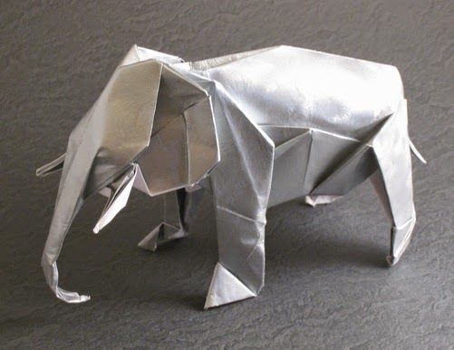 paper origami elephant ~ origami instructions art and craft ideas