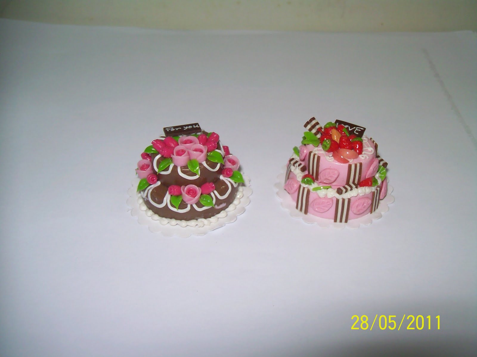 Claystationyong: Cakes texture Make With Polymer Clay - level 2 lesson.
