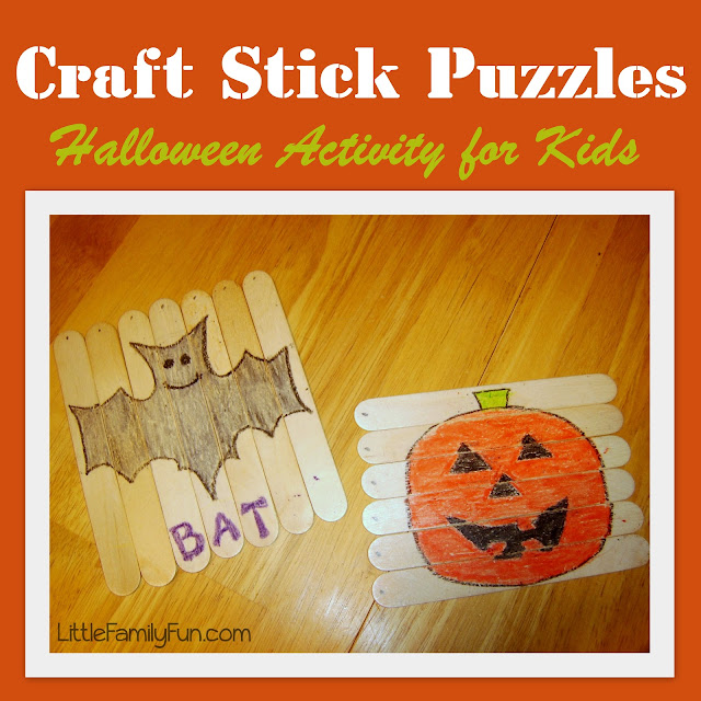 Little Family Fun: Halloween Stick Puzzles