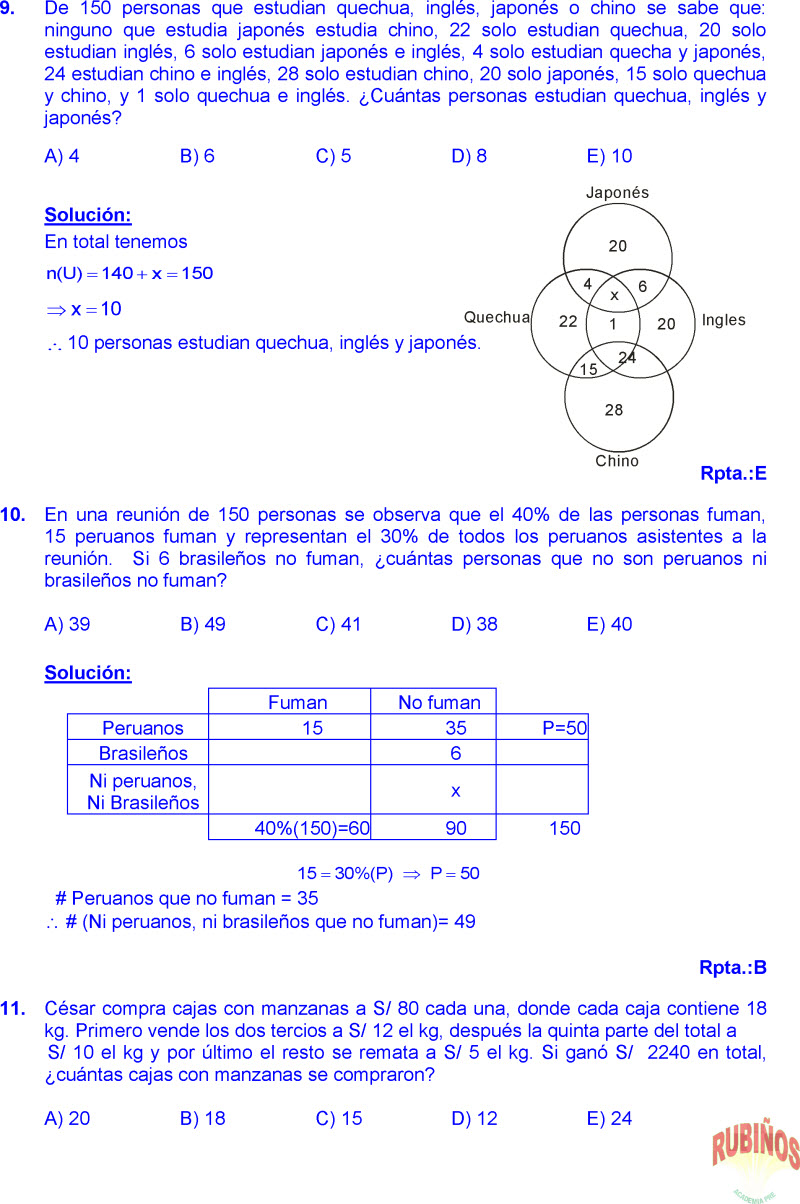 RAZONAMIENTO LÓGICO MATEMÁTICO PROBLEMAS RESUELTOS pdf