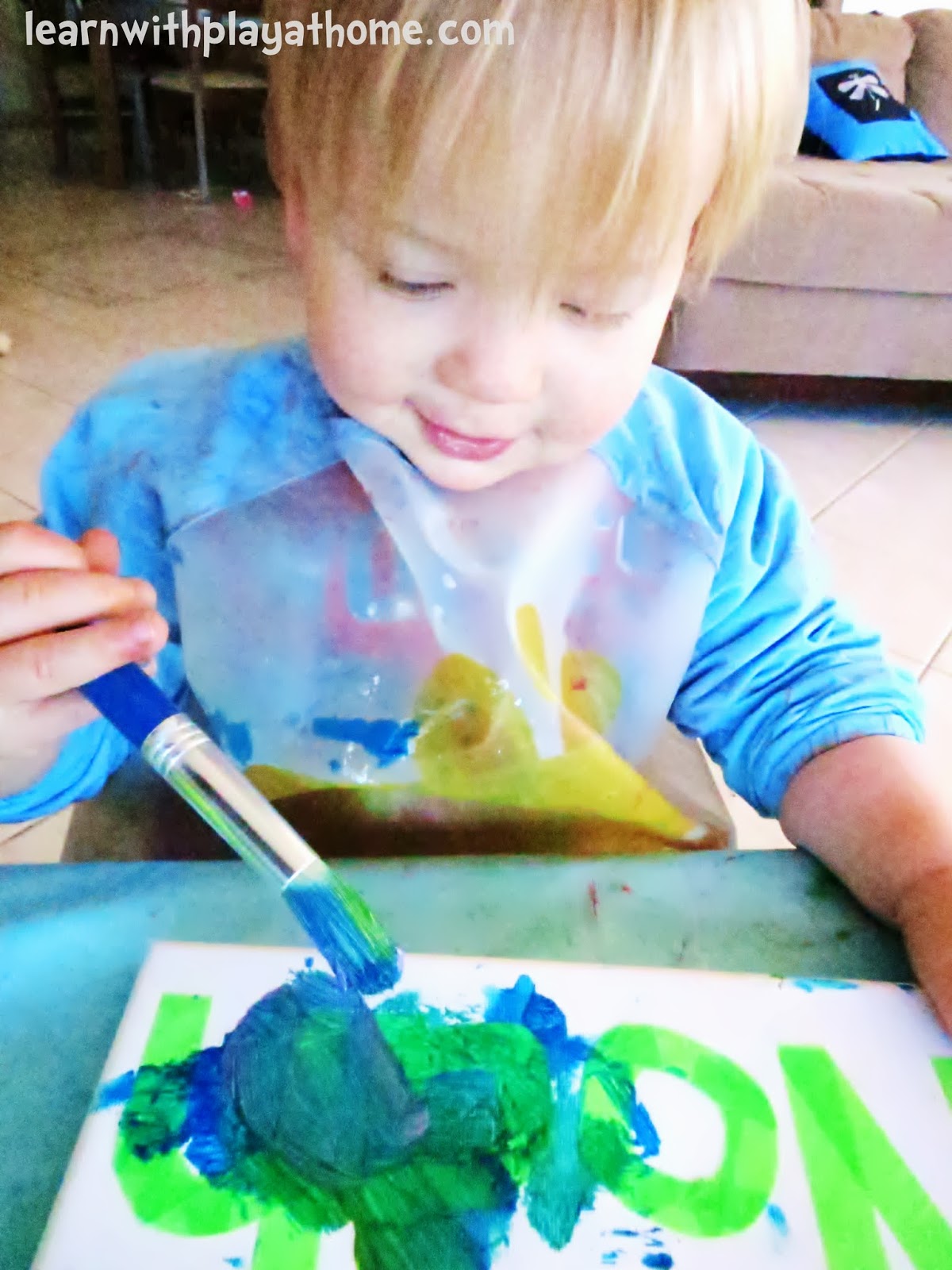 Learn with Play at Home: Easy Toddler Name Art