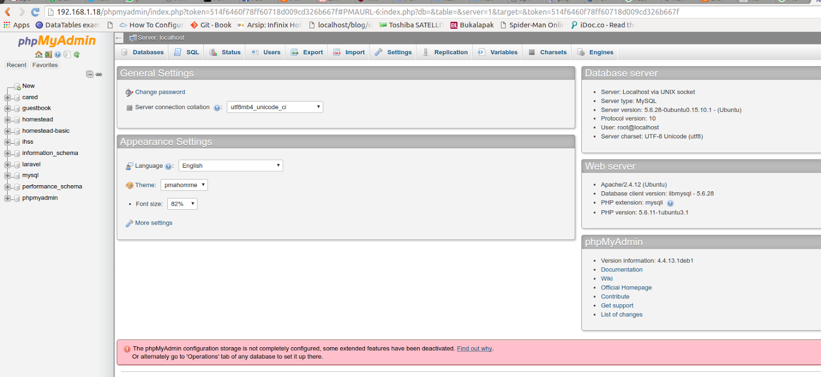 PHPMyAdmin aplikasi antarmuka untuk mengelola database MySQL berbasis web
