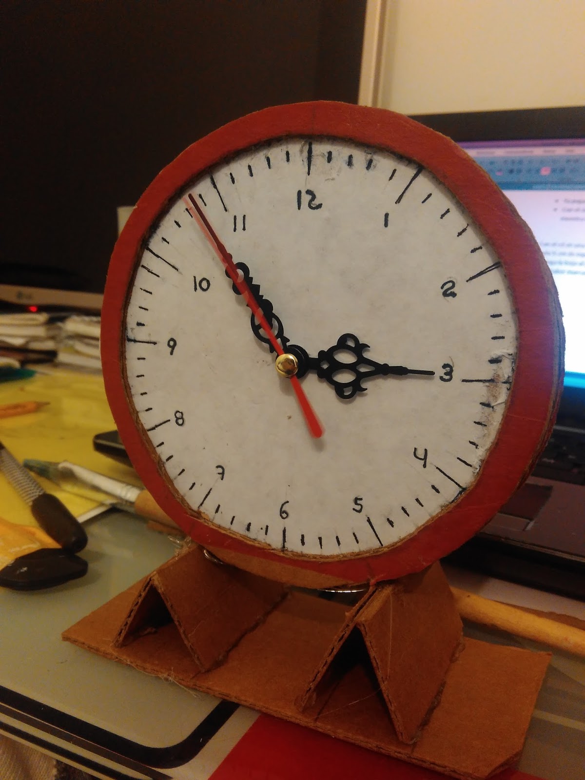 Como hacer un reloj de Cartón